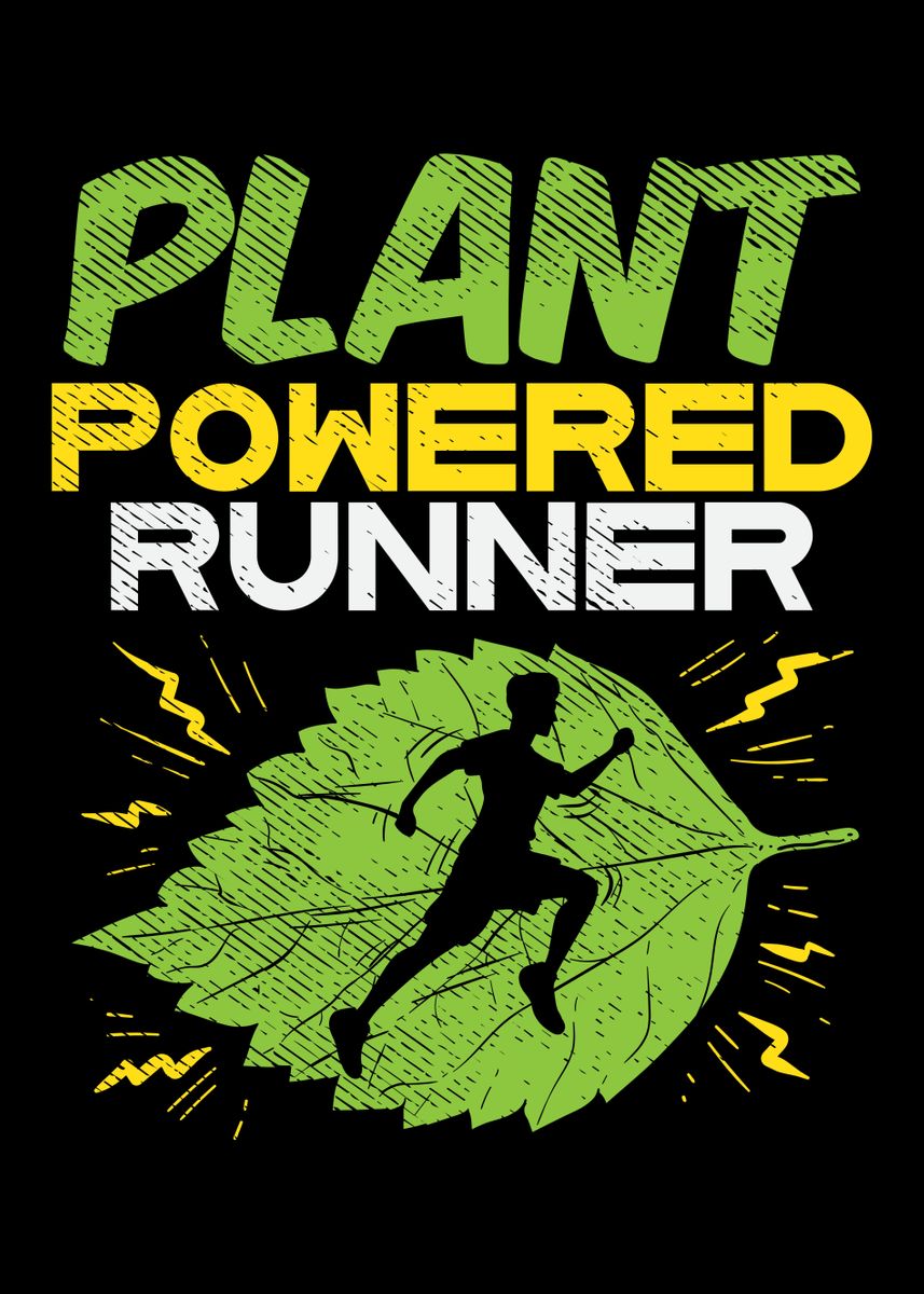 'Plant Powered Runner' Poster, picture, metal print, paint by Shiva121 ...