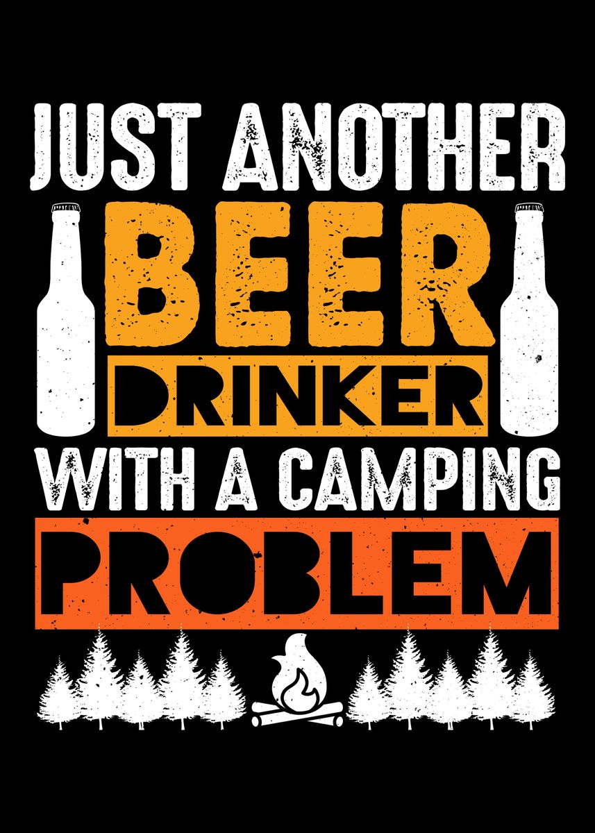 'Camp Camping Camper Campfi' Poster, picture, metal print, paint by ...