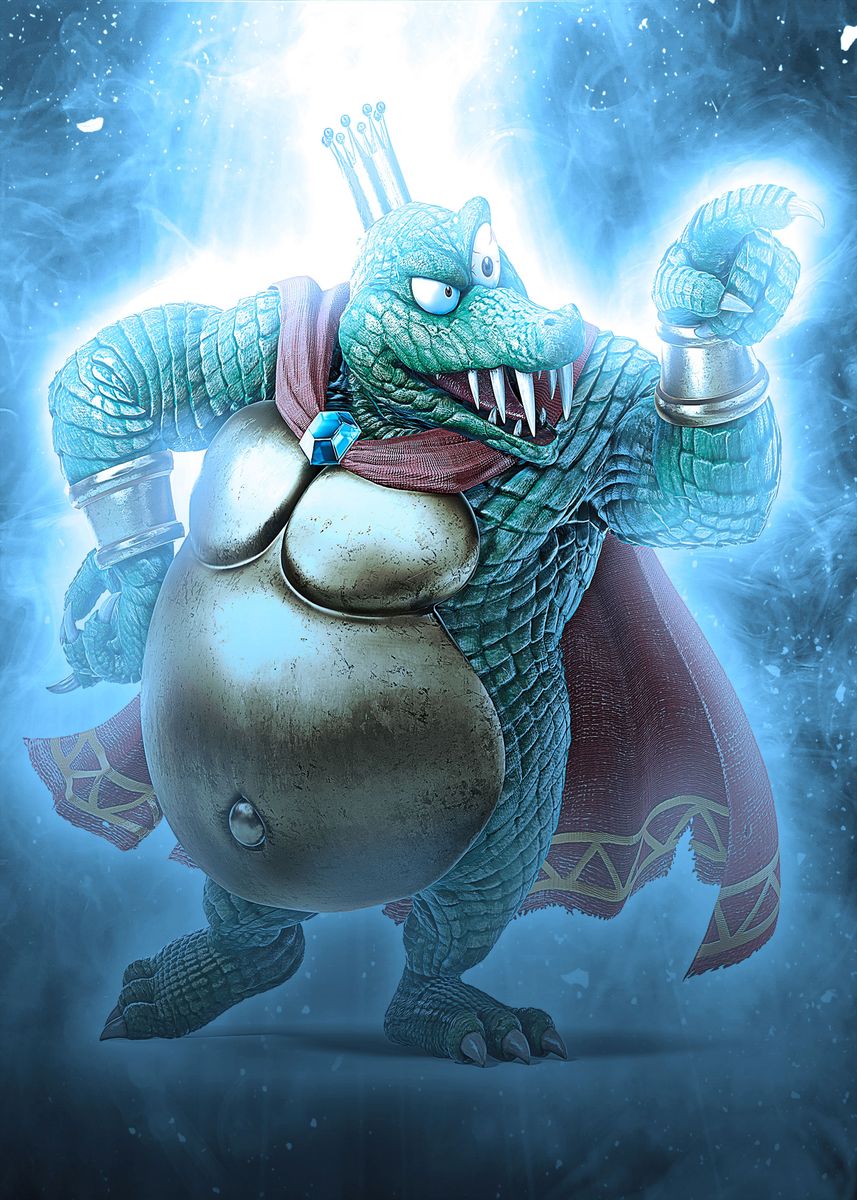 'King KRool' Poster, picture, metal print, paint by Black Iris | Displate
