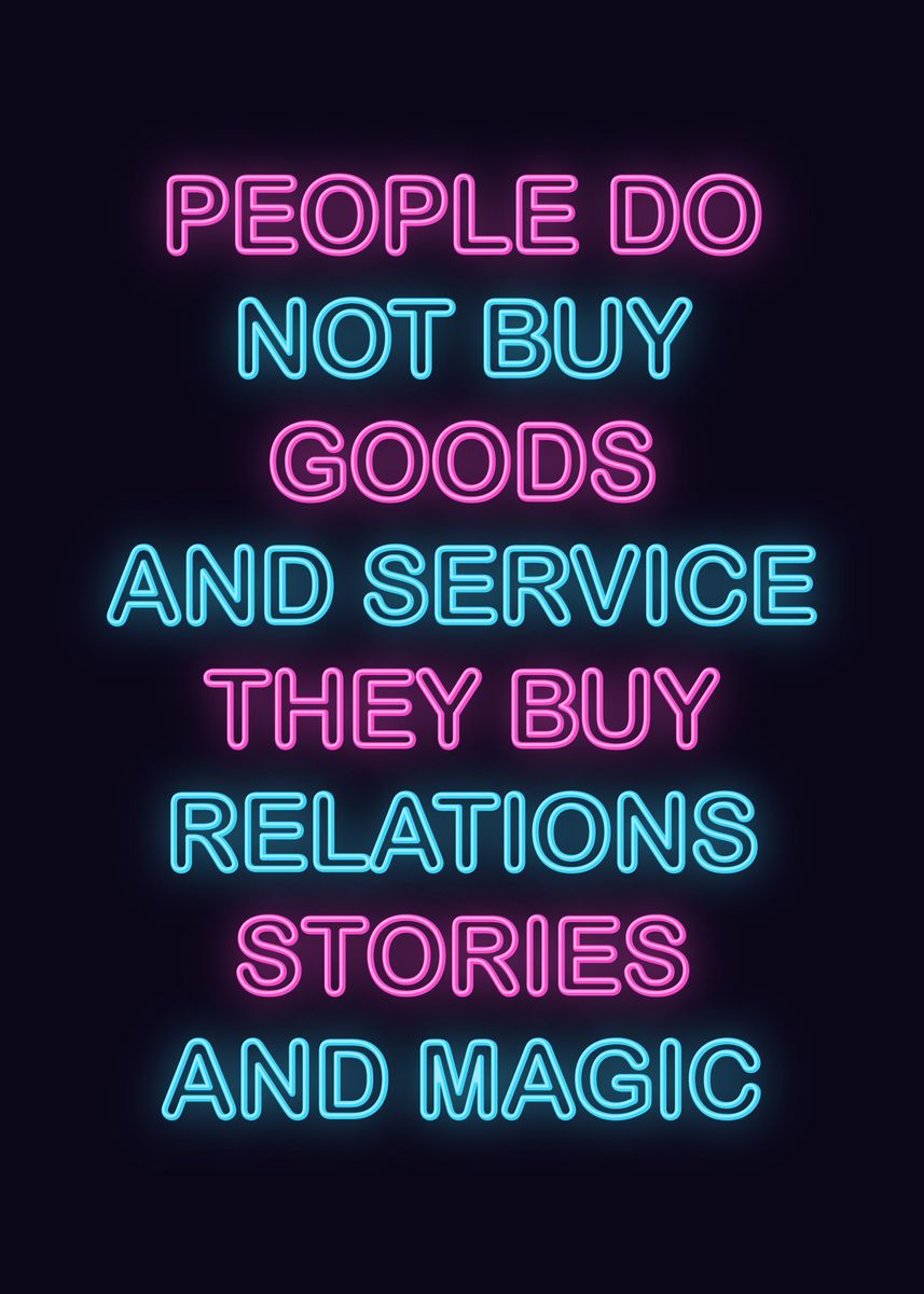 'Neon Motivation Quote' Poster, picture, metal print, paint by Rizalul ...