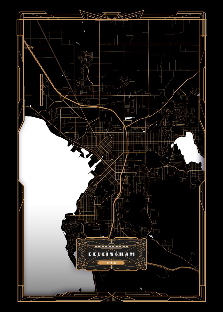 'Bellingham Washington ' Poster, picture, metal print, paint by Five ...