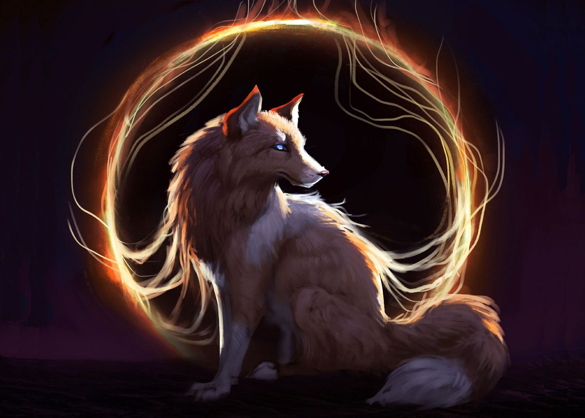 'Night wolf' Poster by Ebiet Cavalera | Displate