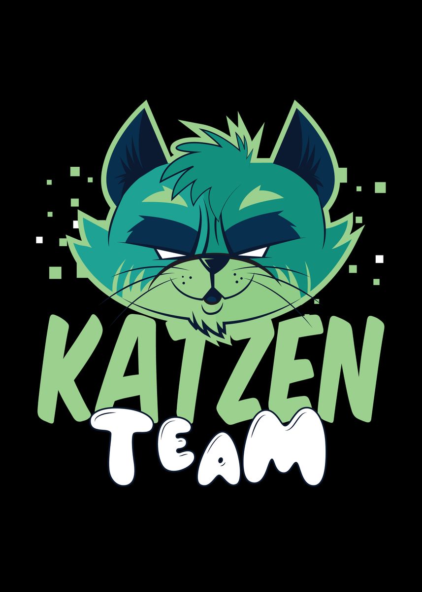 'Team Katzen' Poster, picture, metal print, paint by Maax Fantasy ...