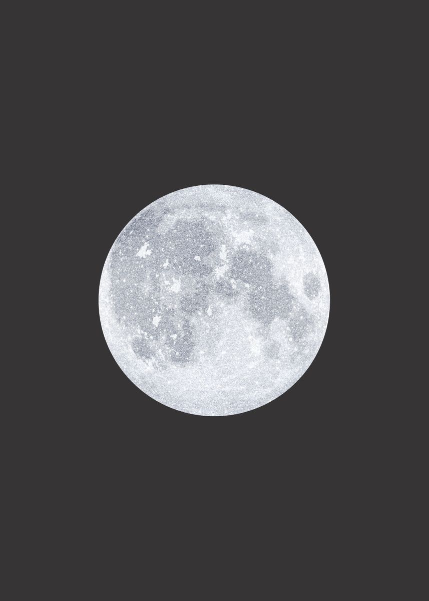 'Silver moon' Poster, picture, metal print, paint by Vitor Costa | Displate