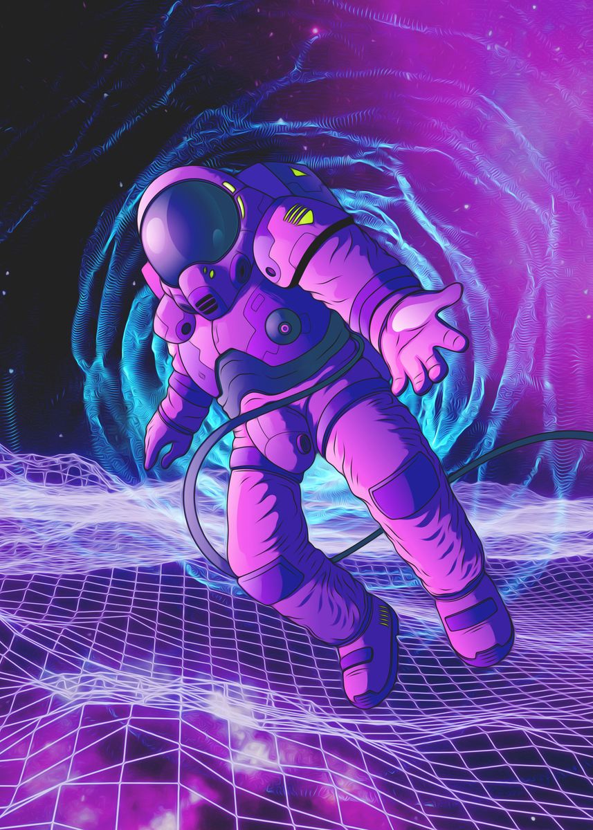 'Retro Space Cartoon Scifi' Poster by Saphira Design | Displate