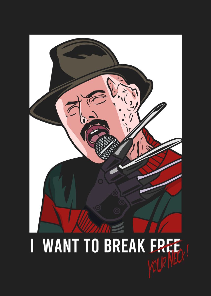 'I want to break FREE' Poster, picture, metal print, paint by Ralph ...