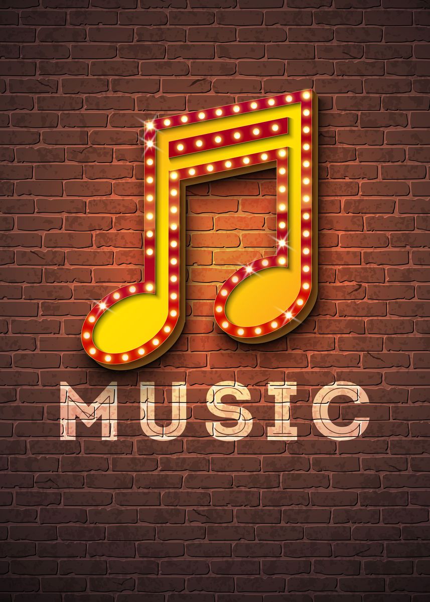 'Music at the wall ' Poster, picture, metal print, paint by Max Ronn ...