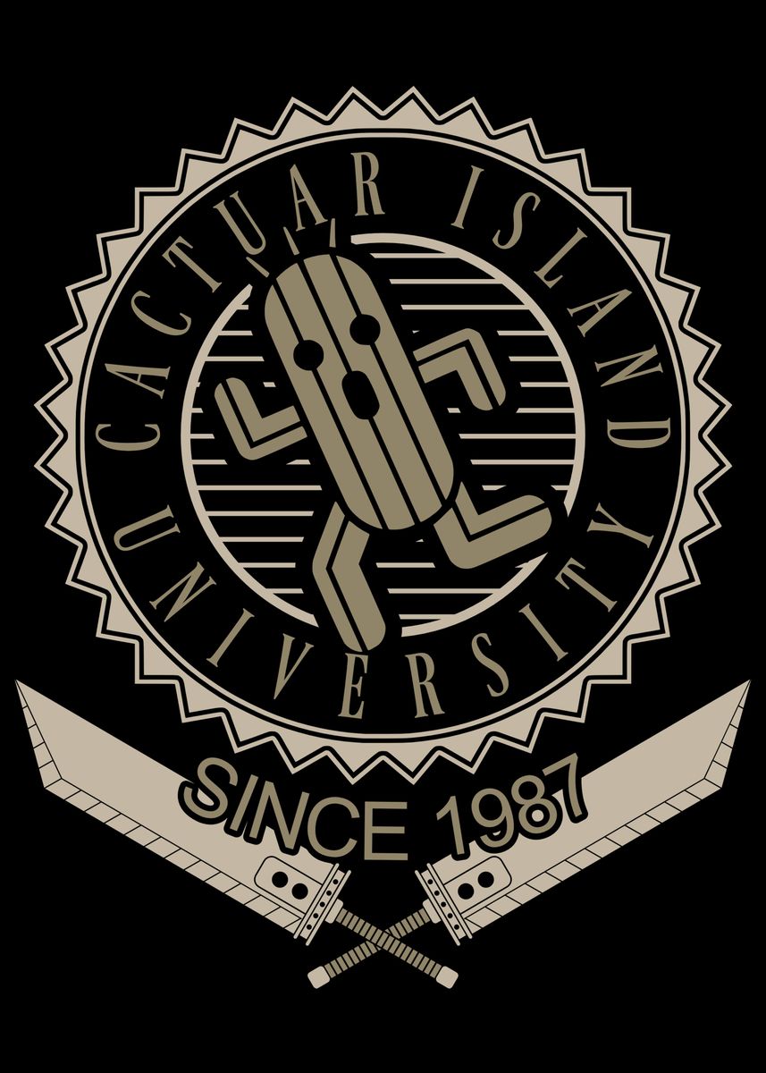 'Cactuar University' Poster, picture, metal print, paint by Karlangas ...