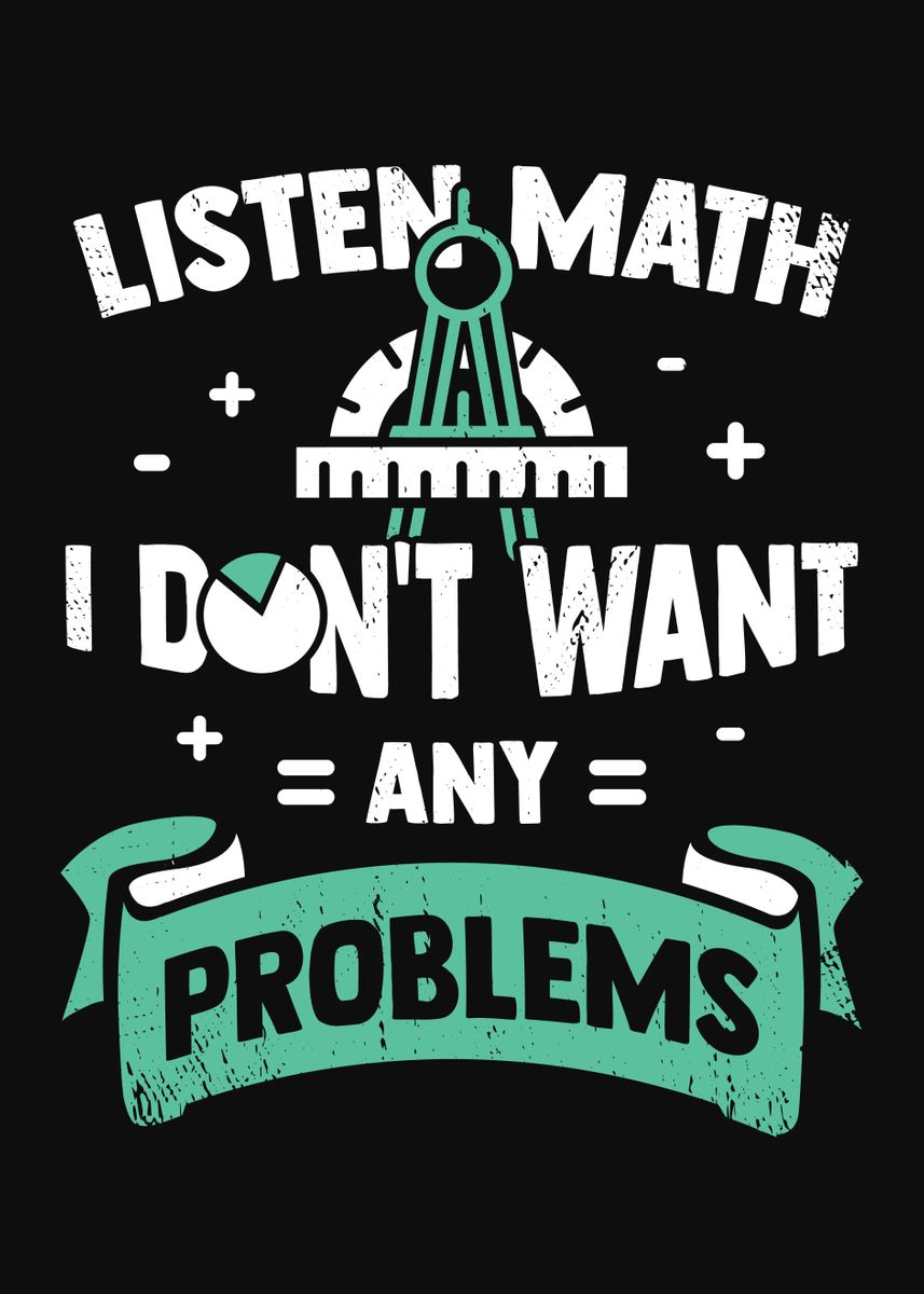 'Funny Math Design ' Poster, picture, metal print, paint by Marcel Doll ...