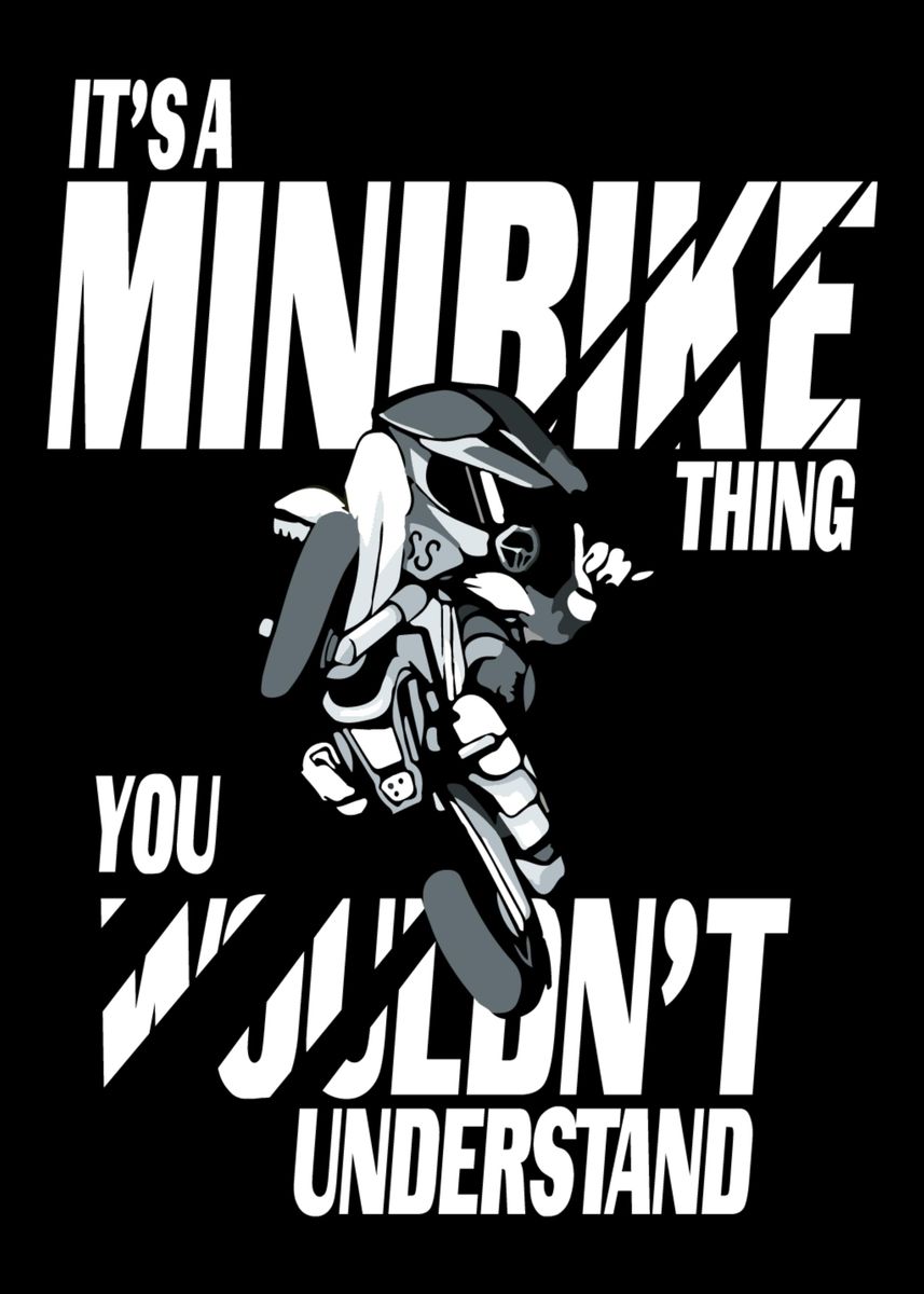 'Minibike Mini Motorcycle' Poster, picture, metal print, paint by ...