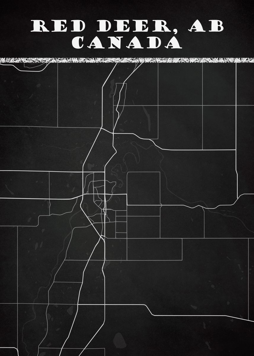 'RED DEER ALBERTA CANADA' Poster, picture, metal print, paint by Atomic ...