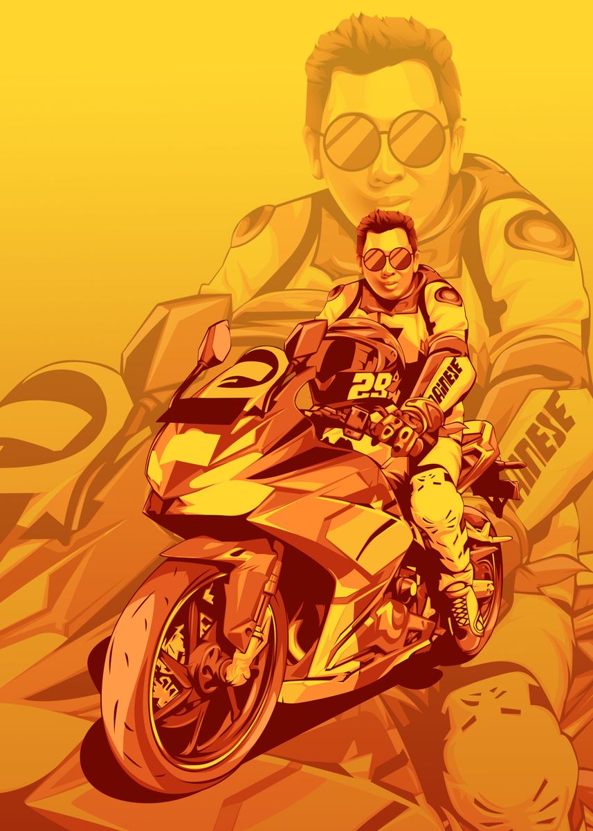 'rider' Poster, picture, metal print, paint by capture art | Displate