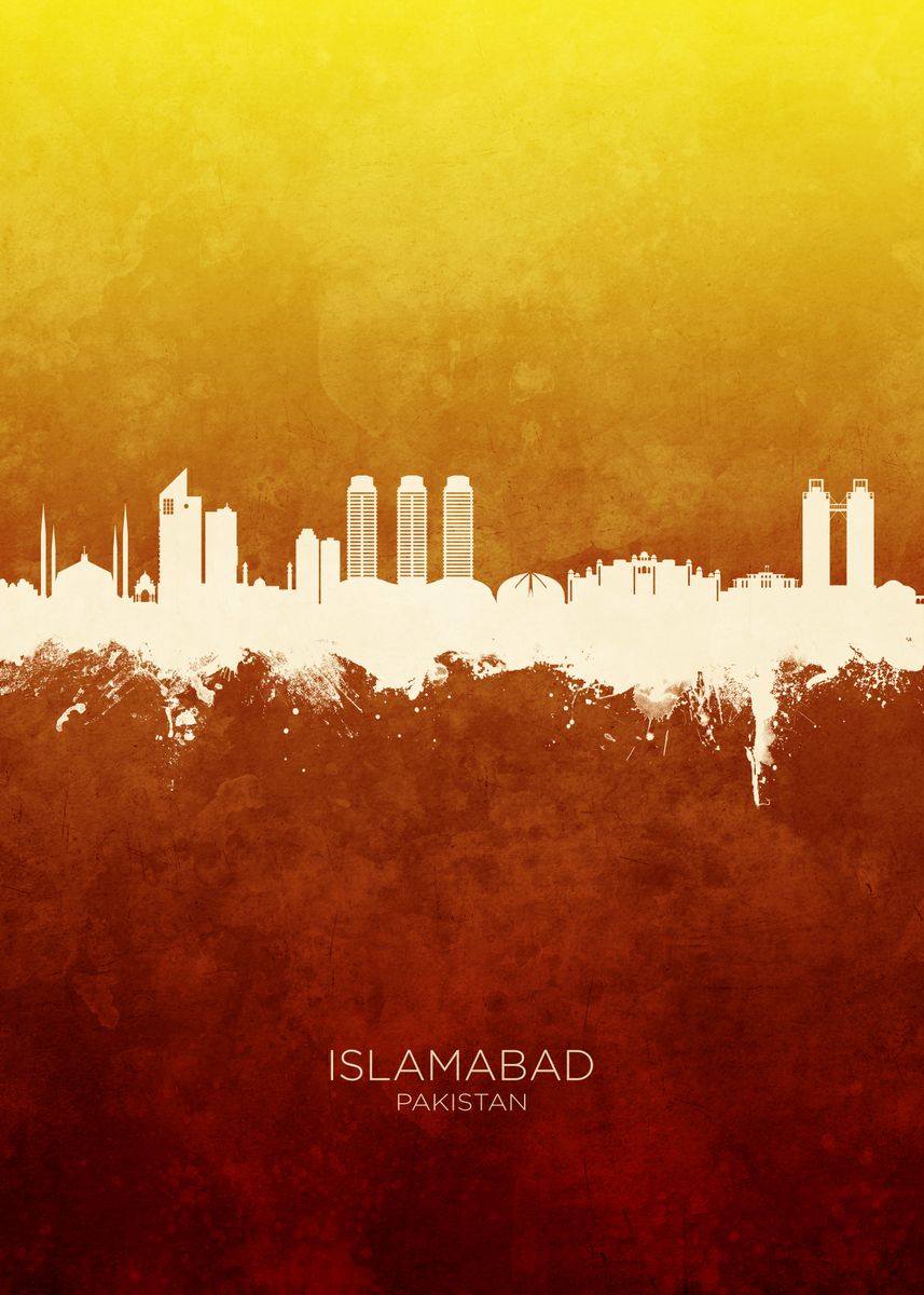 'Islamabad Skyline Pakistan' Poster, picture, metal print, paint by ...