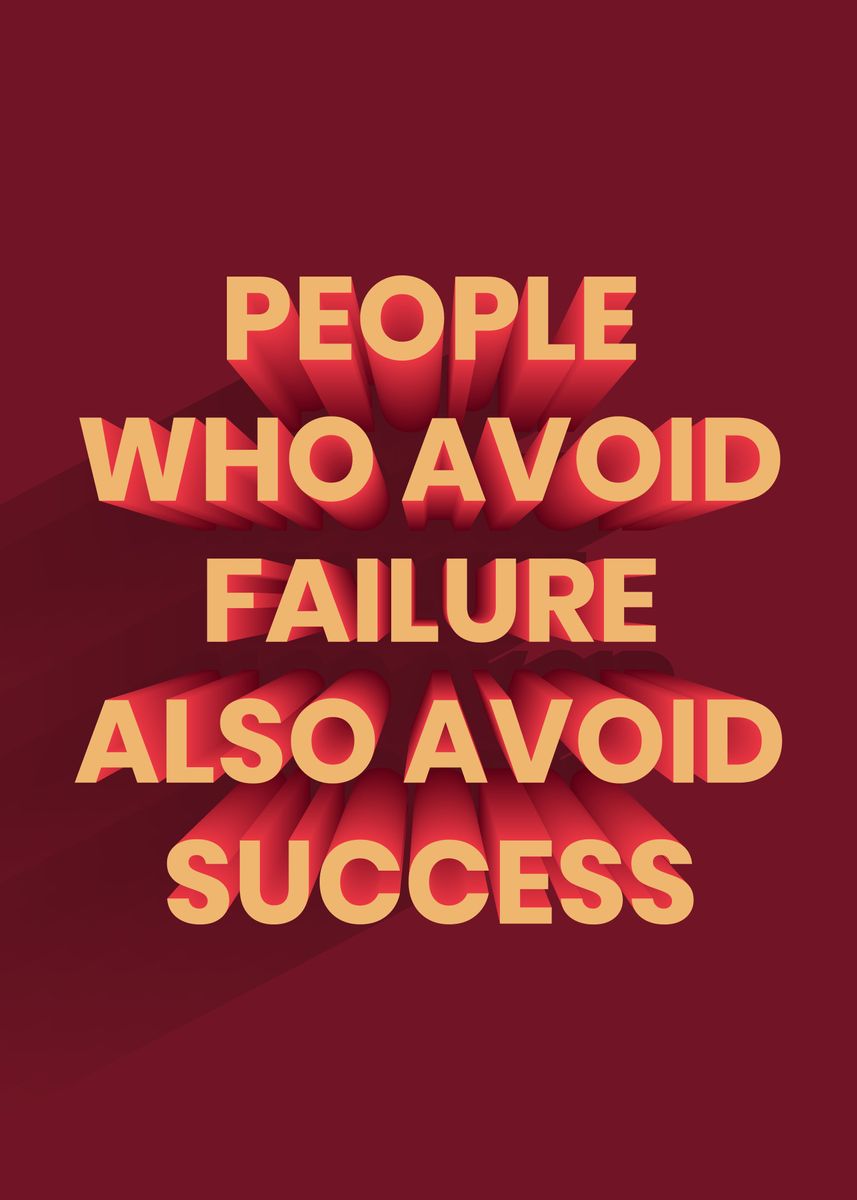 '3D Motivation Quote' Poster by Rizalul Ammar | Displate