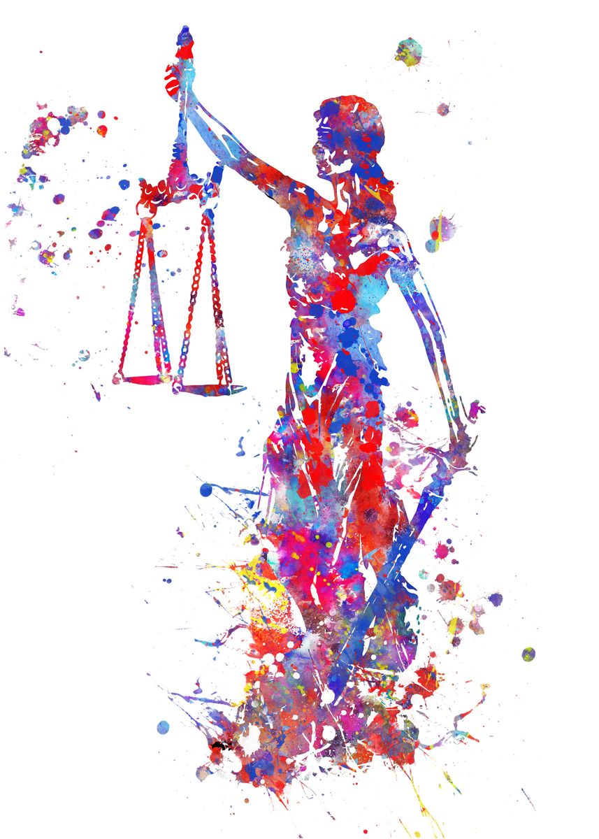 'Lady justice ' Poster, picture, metal print, paint by RosaliasArt ...