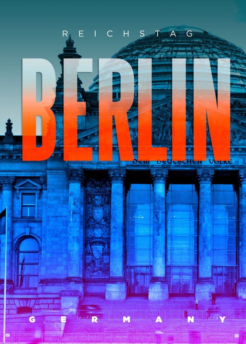 'Berlin reichstag' Poster, picture, metal print, paint by Daniel ...