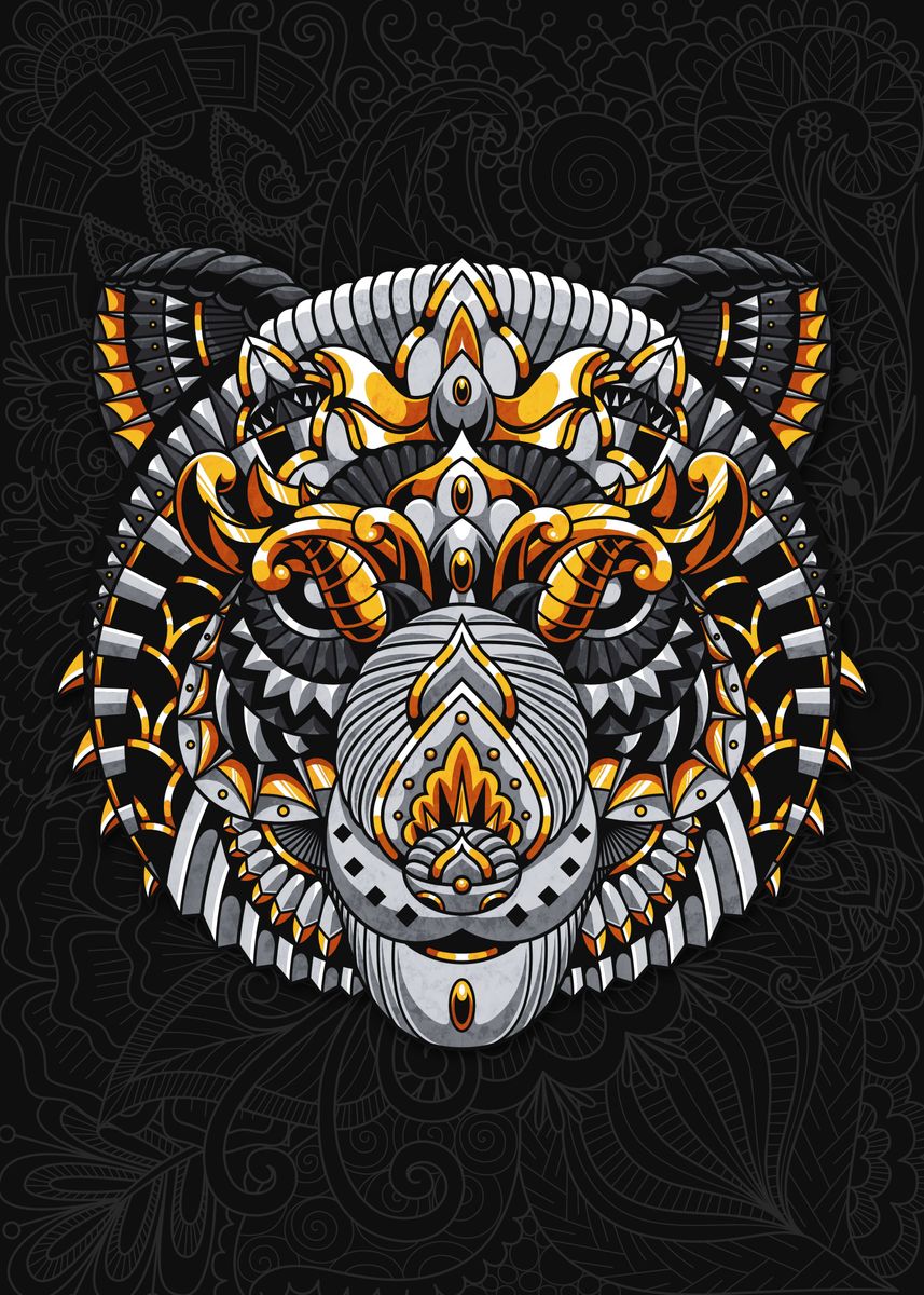 'Mandala Panda' Poster by Kunyah | Displate