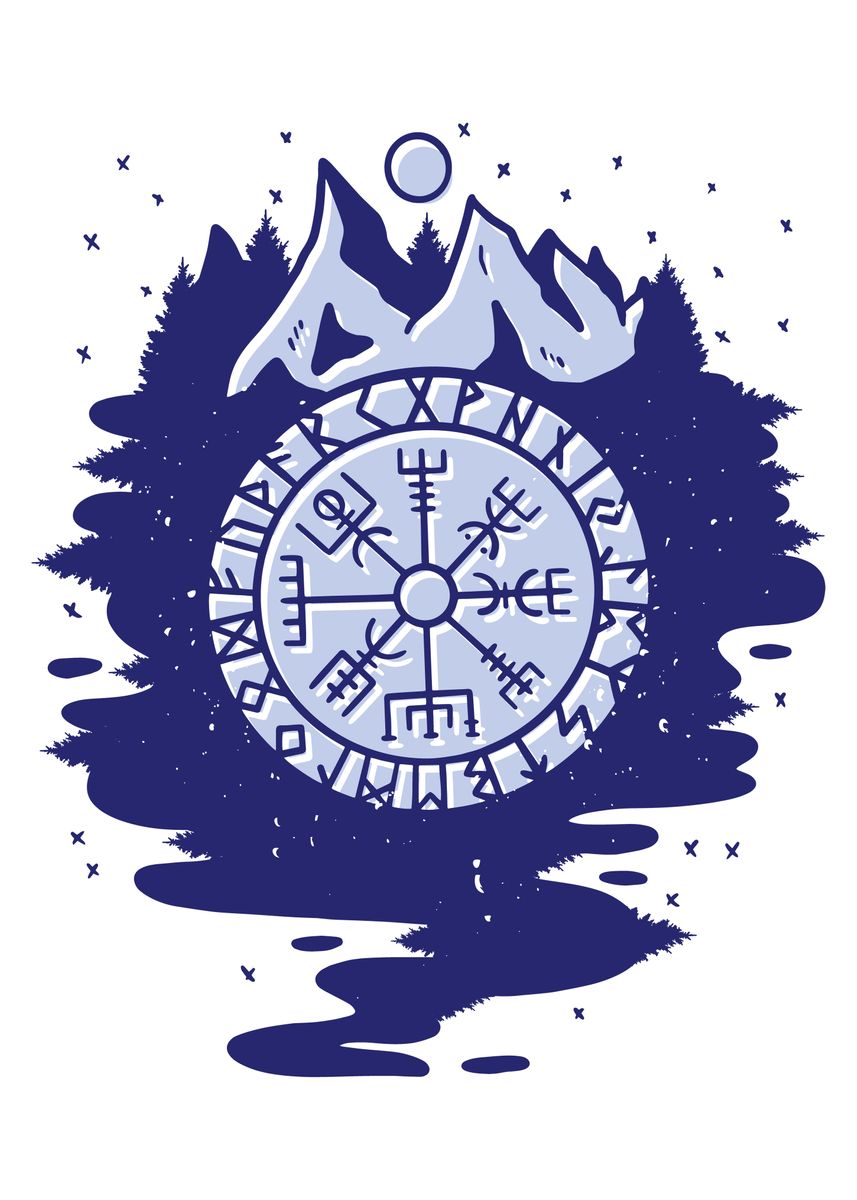 'Viking Compass' Poster by Maax Fantasy | Displate