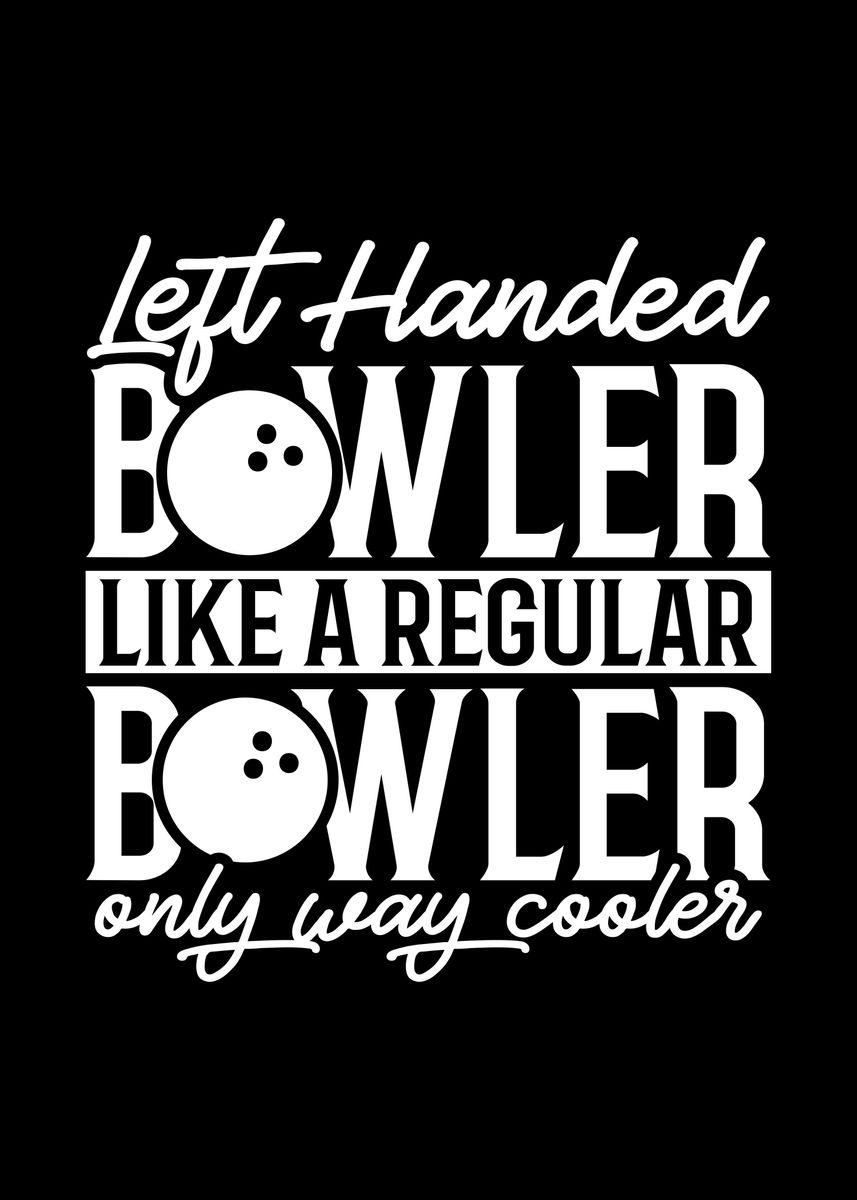 'Bowling Left Handed Bowler' Poster, picture, metal print, paint by ...