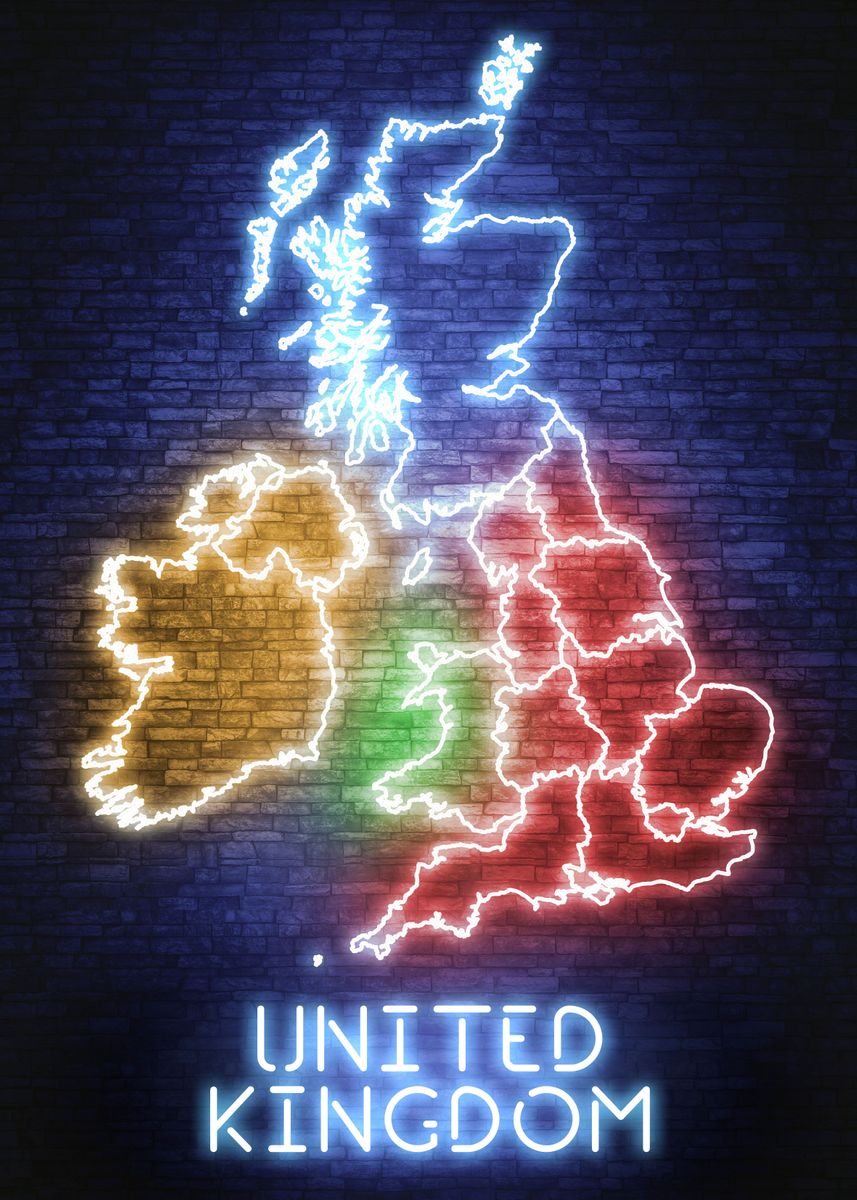 'united kingdom' Poster, picture, metal print, paint by SplashDesign ...