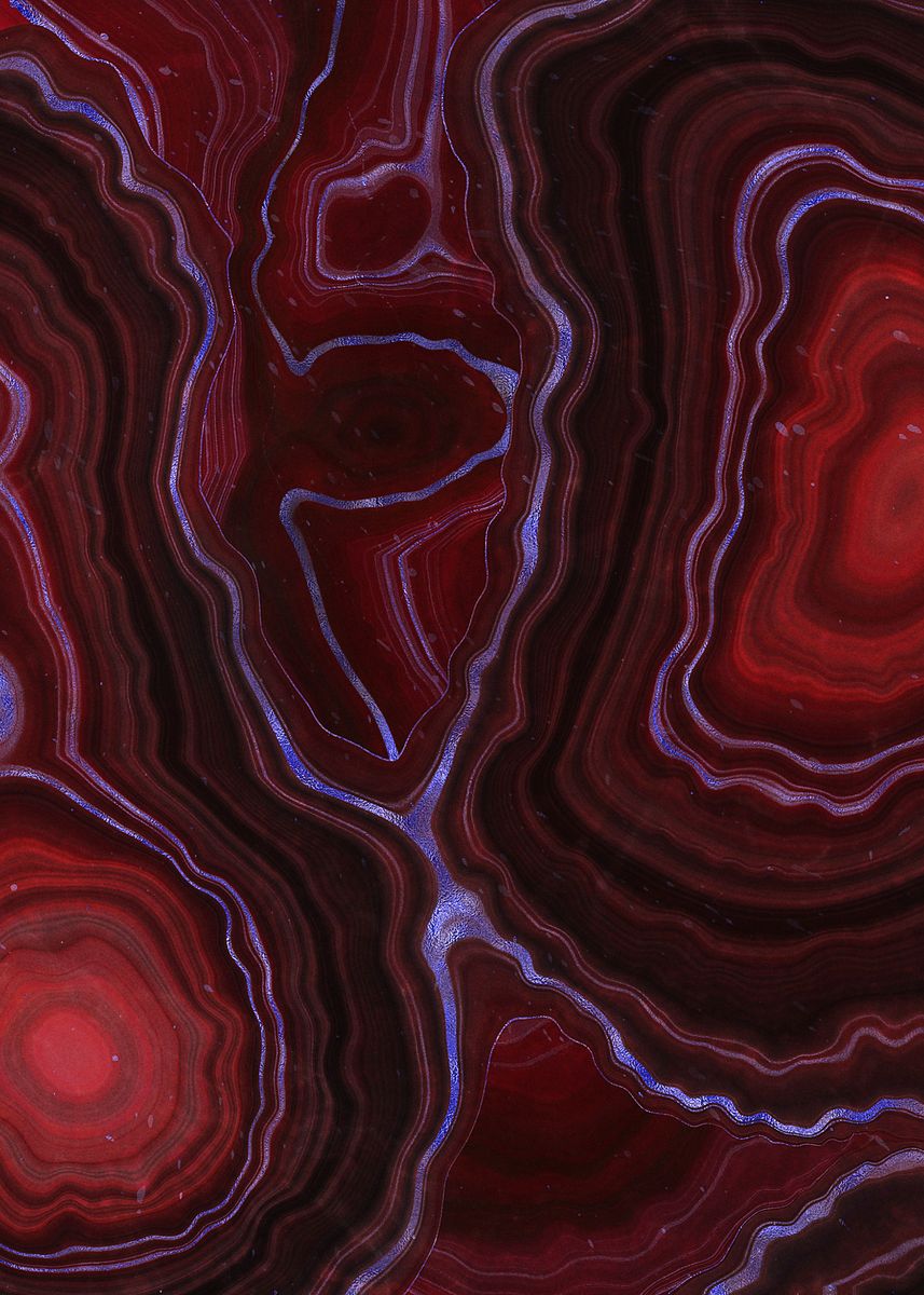 'Red Malachite Texture 09' Poster, picture, metal print, paint by Aloke ...