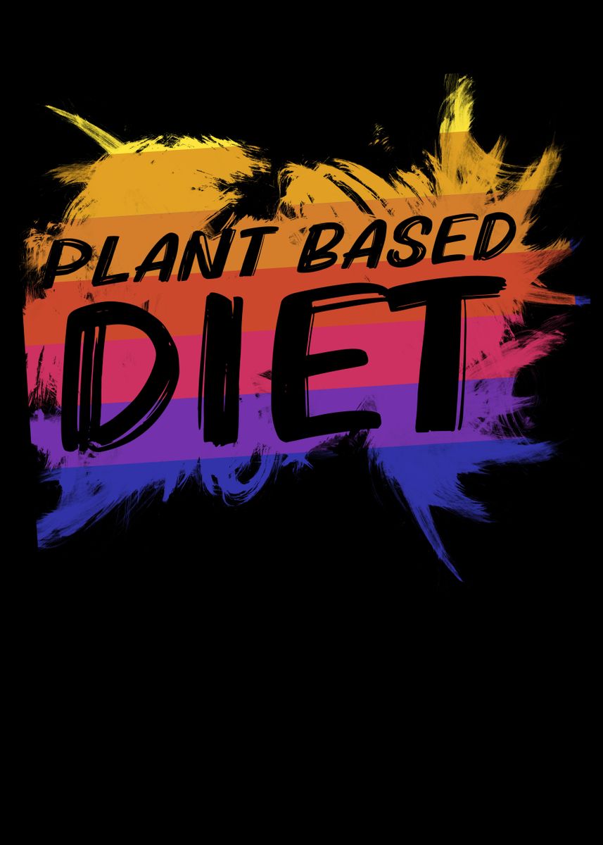 'Colourful plant based diet' Poster, picture, metal print, paint by ...