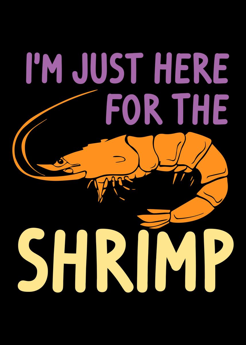 'Shrimp Shrimps Seafood' Poster, picture, metal print, paint by ...