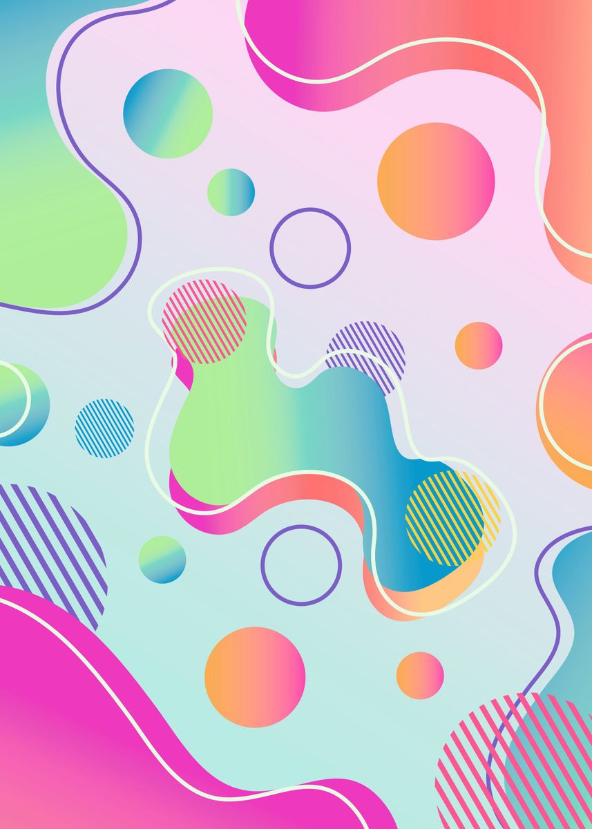 'abstract bubble' Poster, picture, metal print, paint by Color Work ...