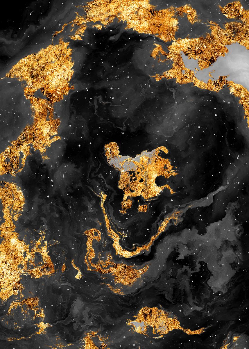 '100 Starry Nebula B and W' Poster by Holy Rock Design | Displate