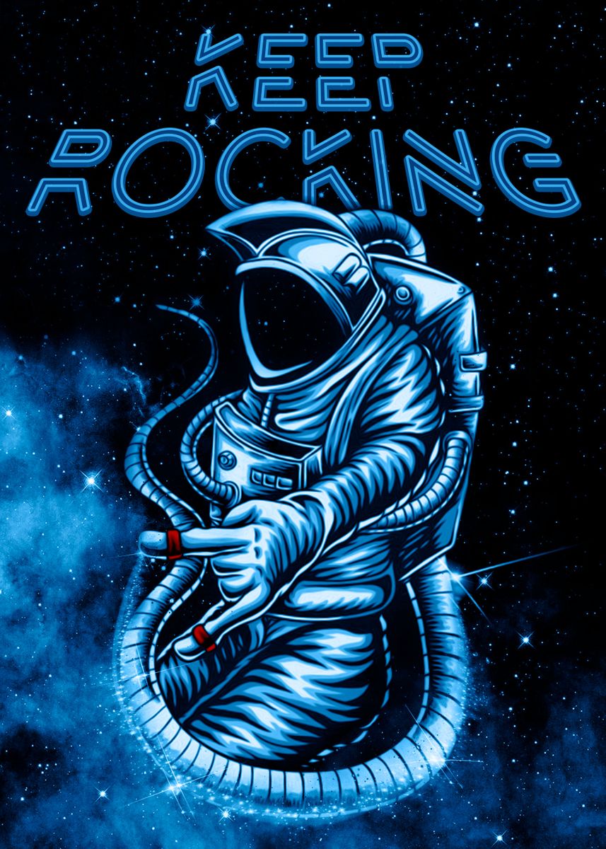 'Keep Rocking' Poster, picture, metal print, paint by Belchior Canizo ...