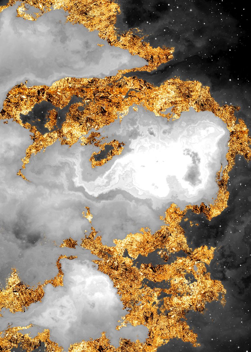 '100 Starry Nebula B and W' Poster by Holy Rock Design | Displate