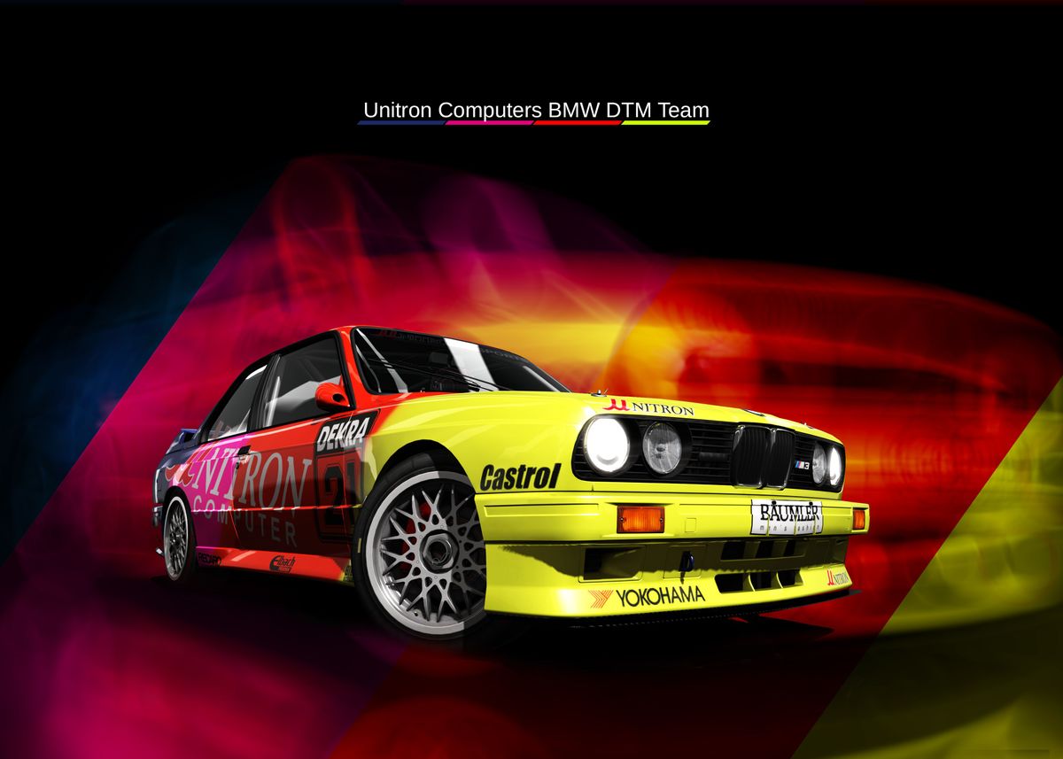 'Vintage DTM Touring Car' Poster by Matias Gonzalez | Displate