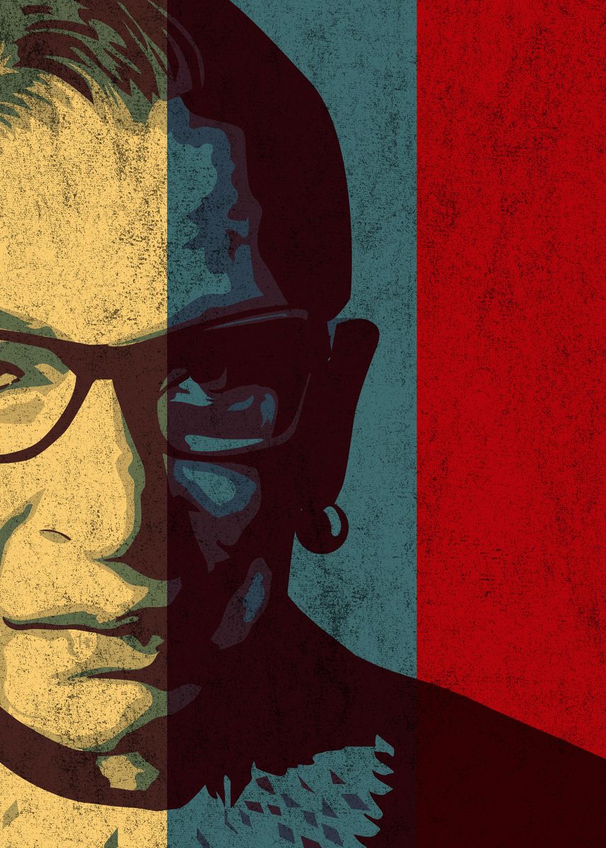 'RBG TRIBUTE' Poster, picture, metal print, paint by NOAHRIA ARTS ...
