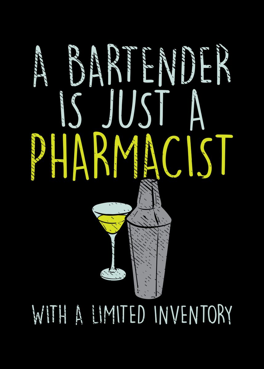'Bartender' Poster, picture, metal print, paint by Shiva121 | Displate