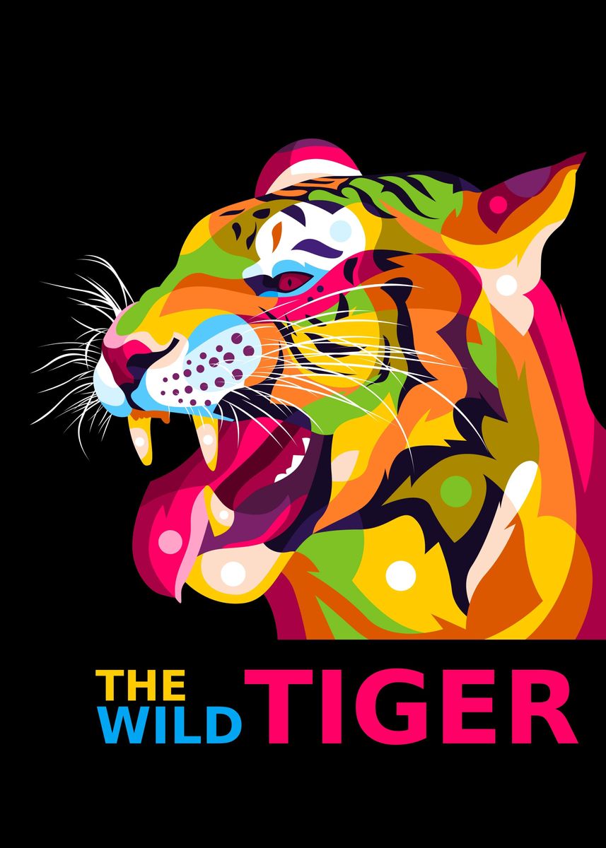 'Wild Tiger' Poster by Lintang Wicaksono | Displate