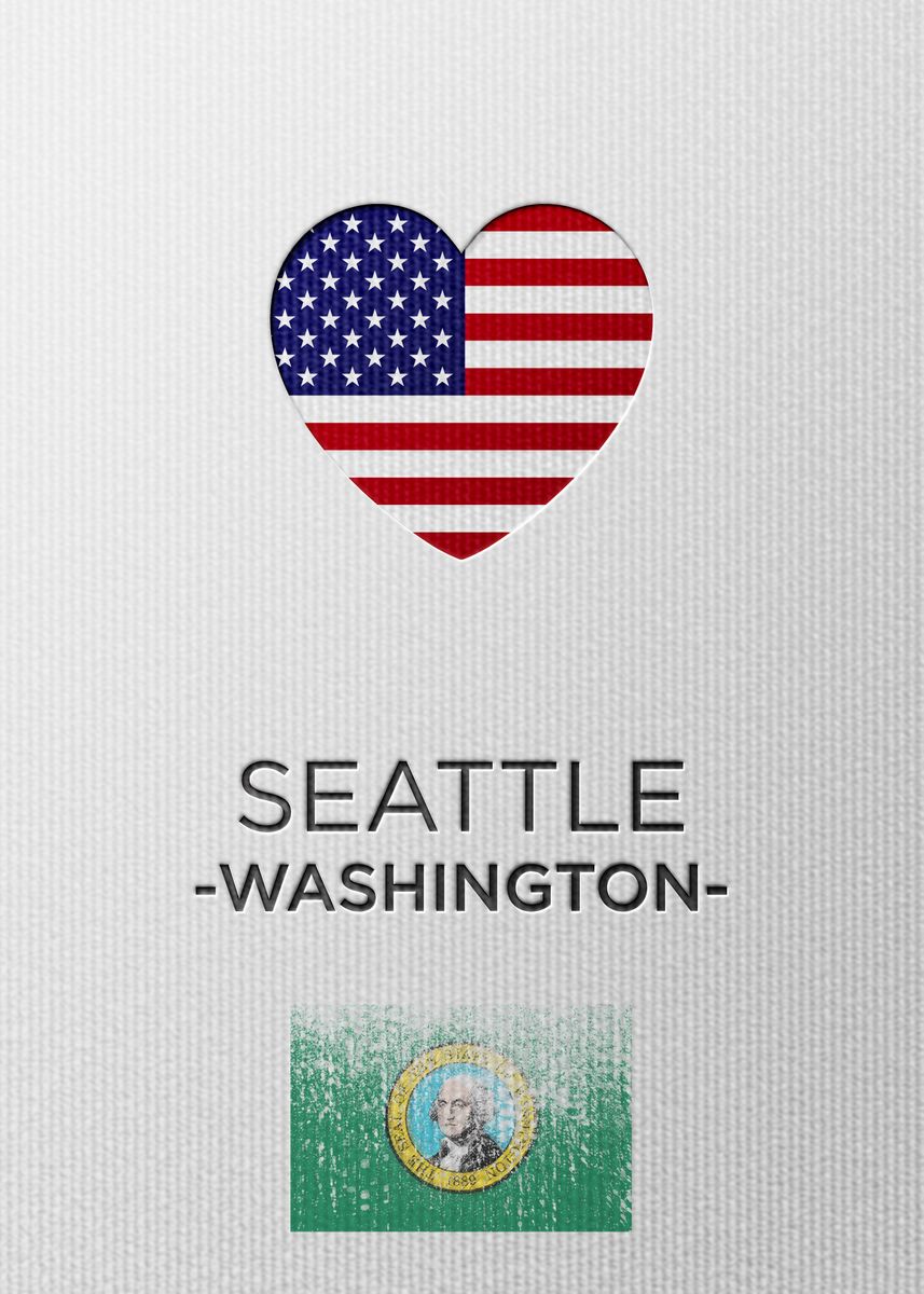 'Seattle Washington' Poster by Manuel Garcia | Displate
