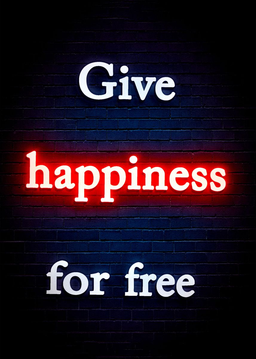 'give happiness' Poster by shiner artist | Displate