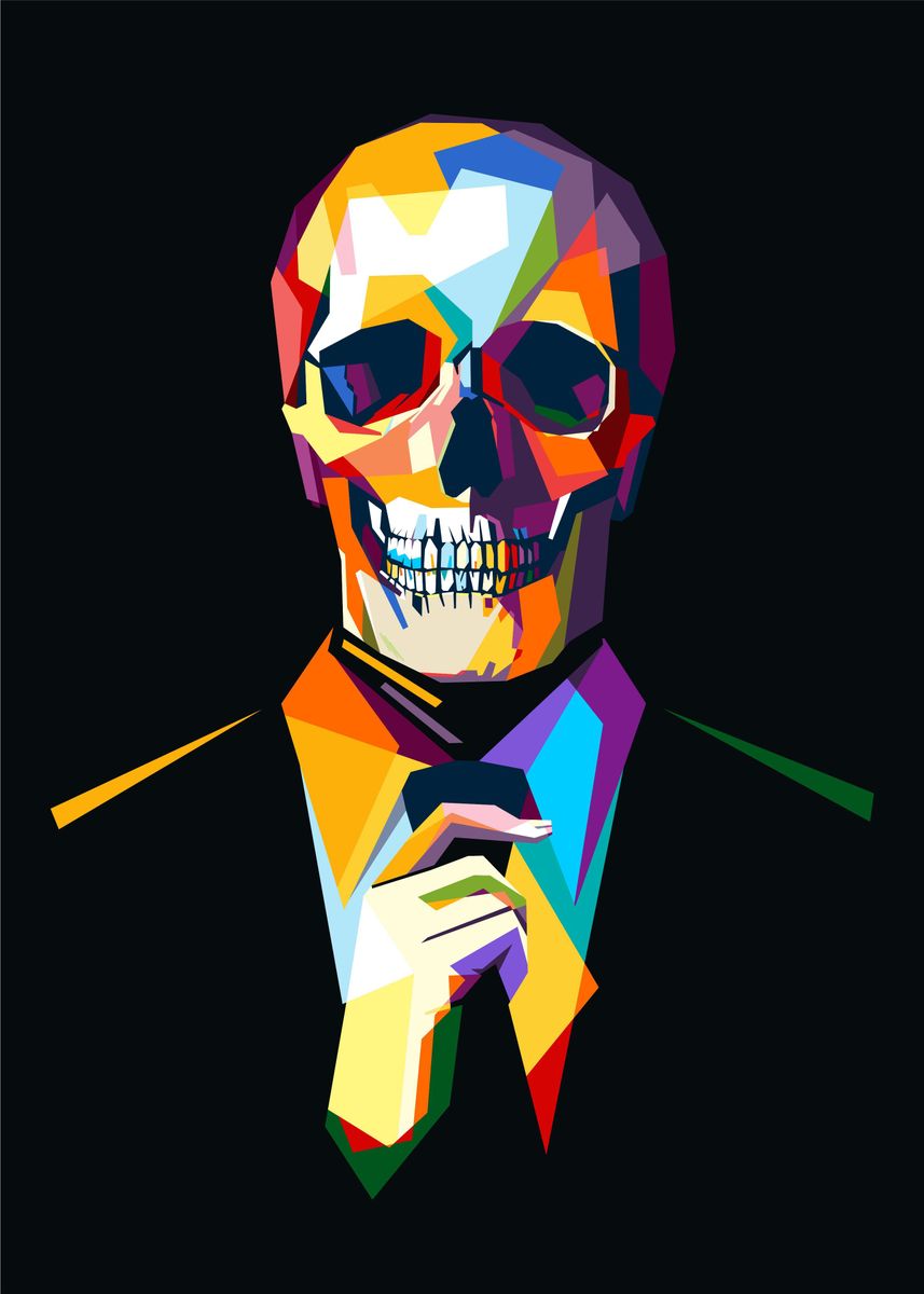 'Skull' Poster, picture, metal print, paint by Wahyu Candra | Displate