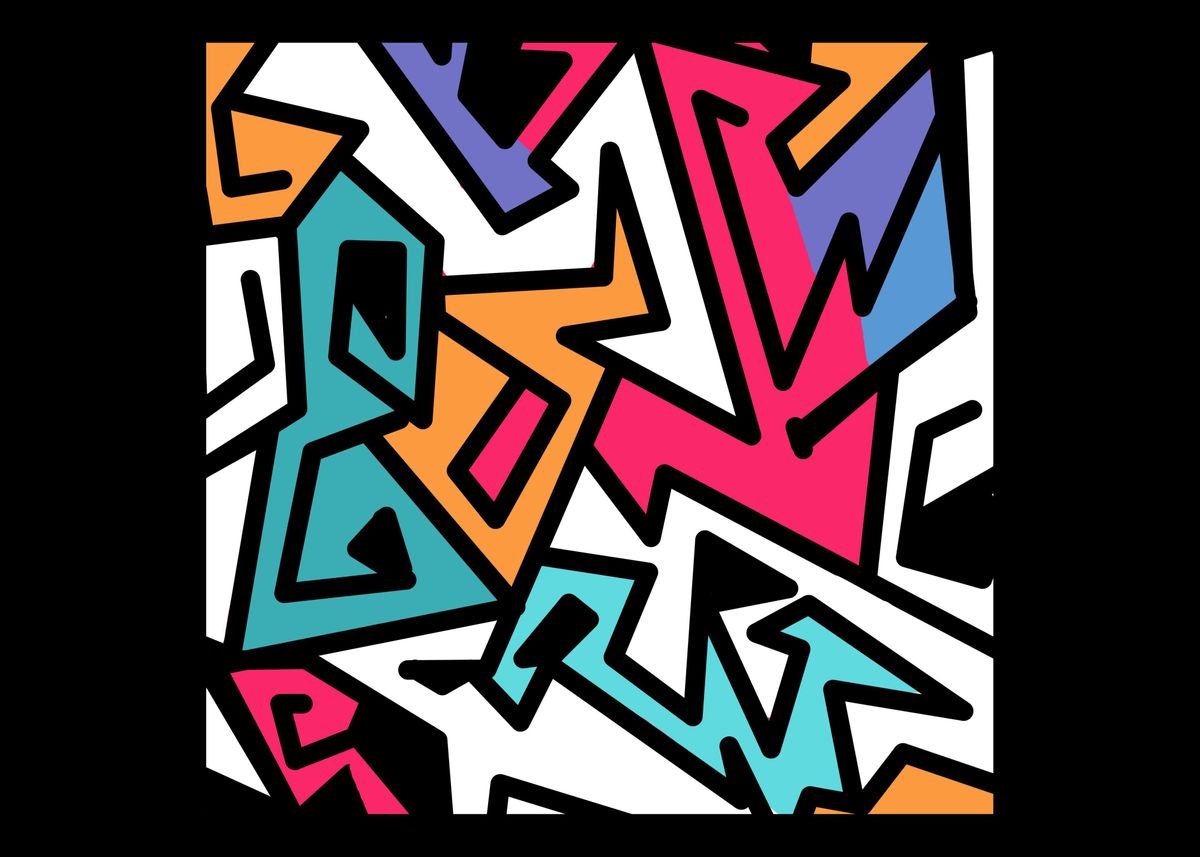 'Grafitti Art Pattern Graff' Poster by Powdertoastman | Displate