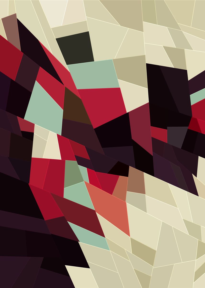 'Abstract Geometric Art I' Poster by 1x Merch | Displate