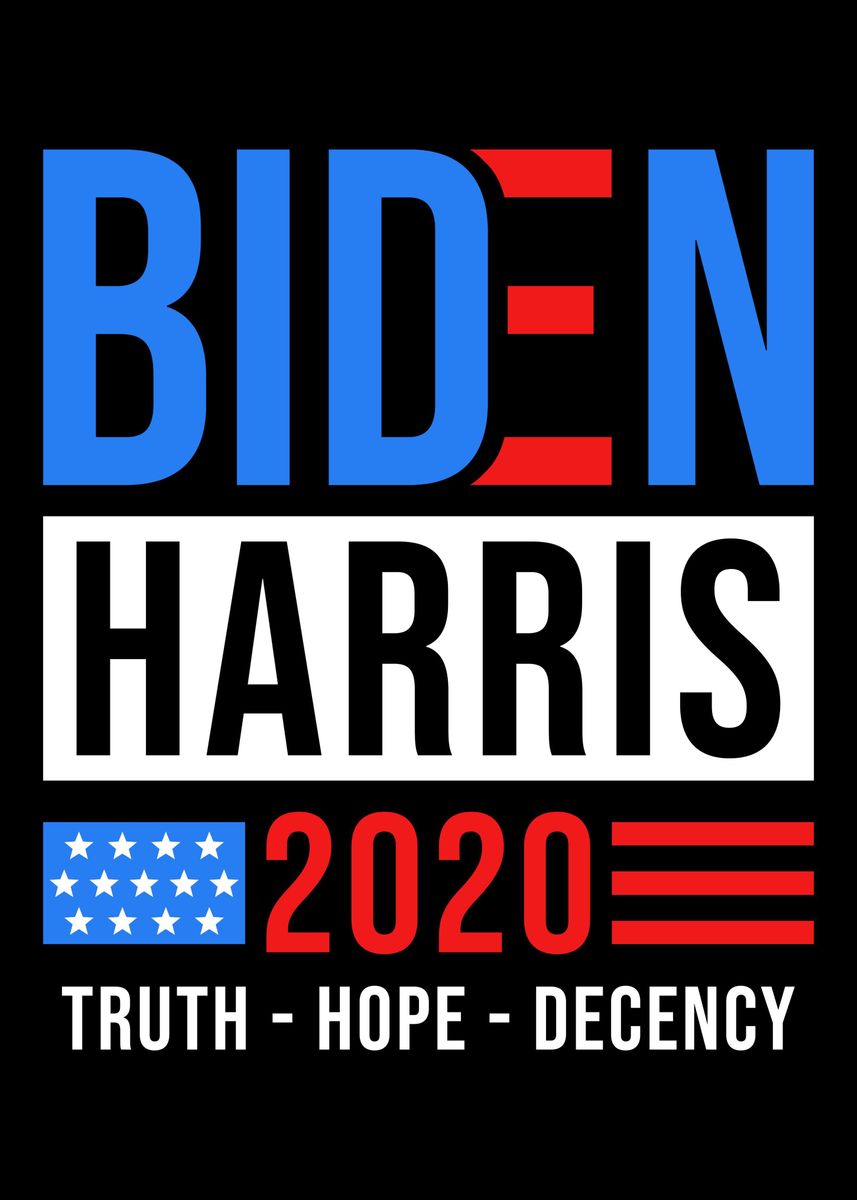 'Biden Harris USA' Poster, picture, metal print, paint by Cooldruck ...