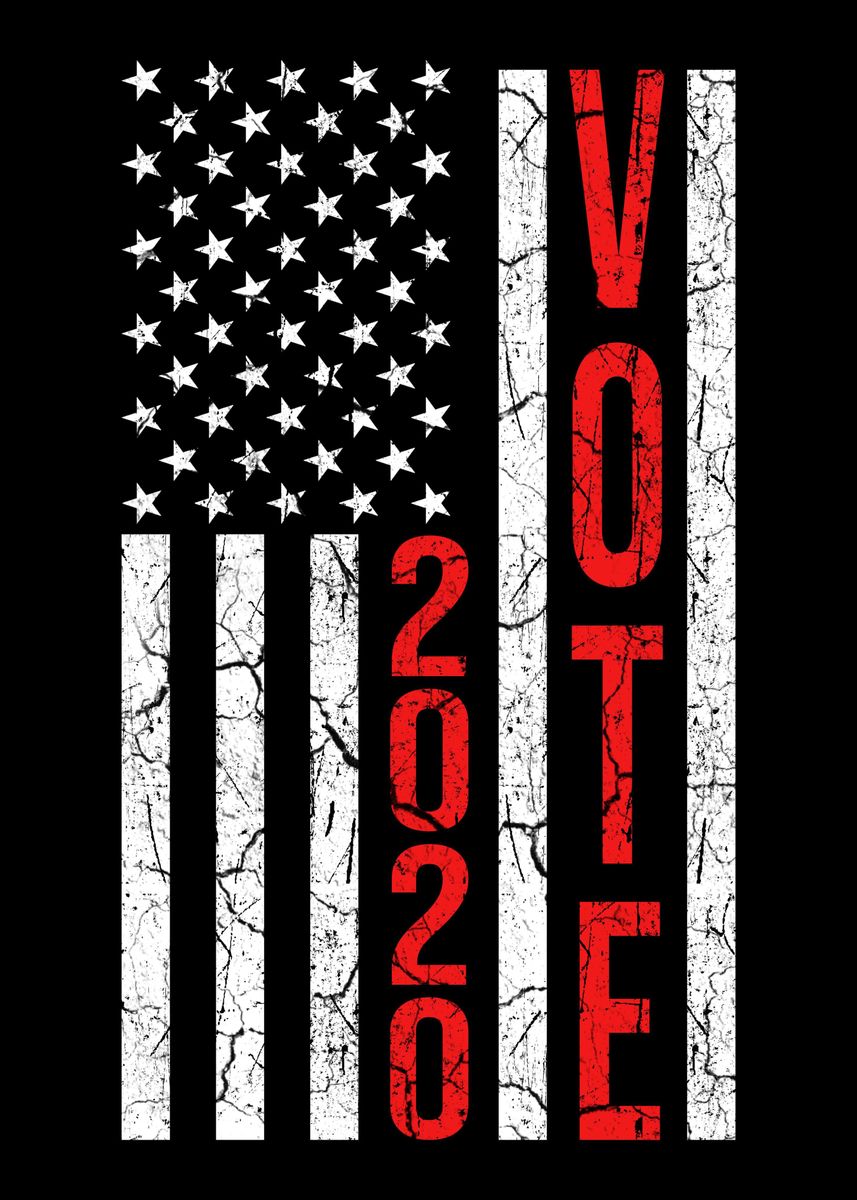 'Vote 2020 USA' Poster, picture, metal print, paint by Cooldruck | Displate