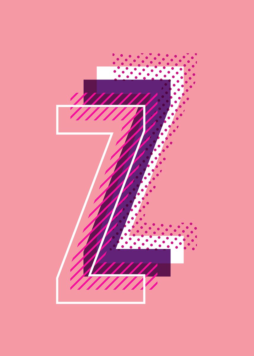 'Pink Z ' Poster, picture, metal print, paint by Emileo Estevez | Displate