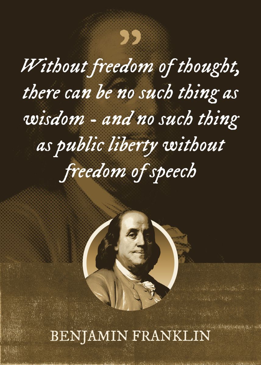 'Without freedom of thought' Poster, picture, metal print, paint by ...