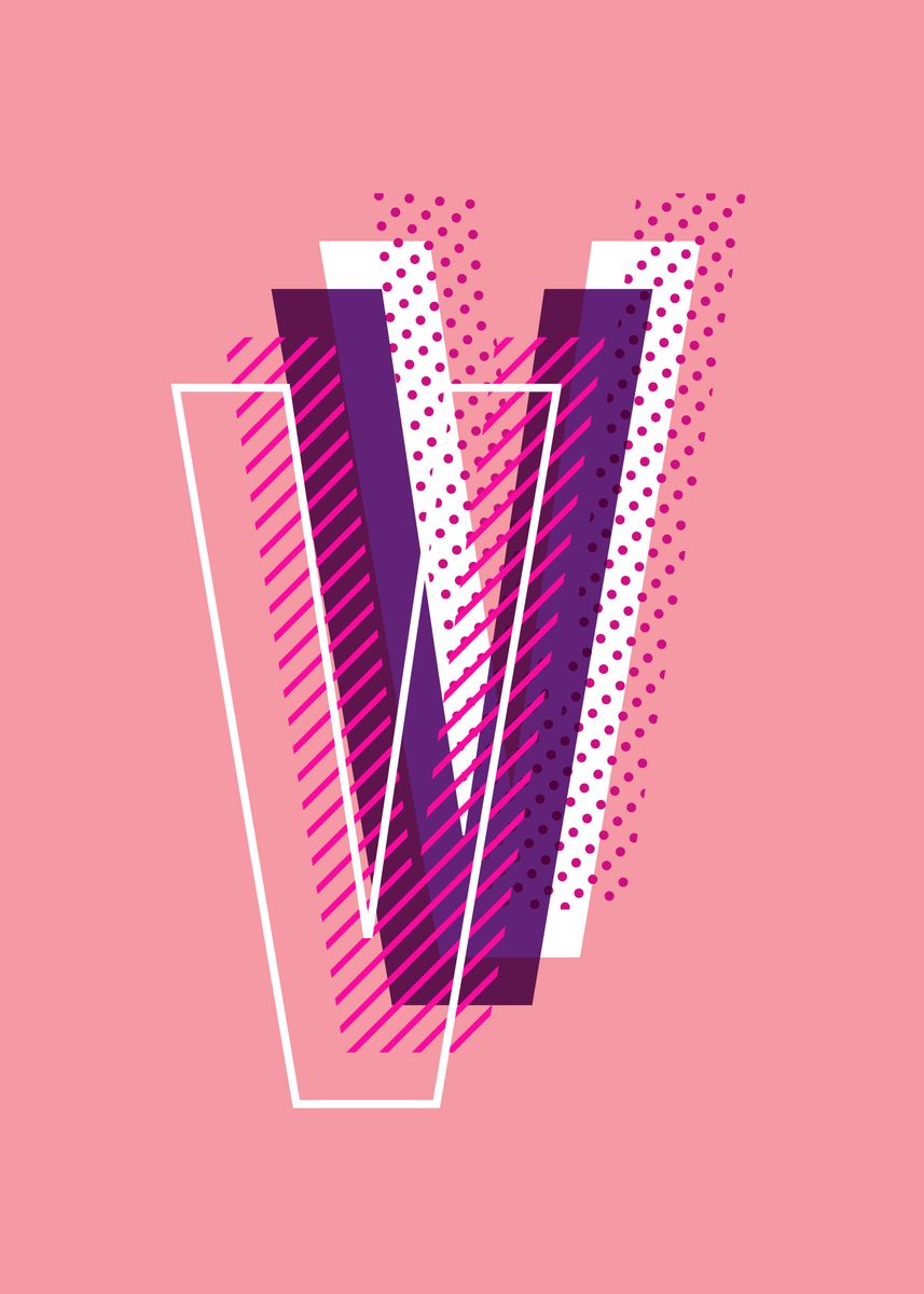 'Pink V' Poster by Emileo Estevez | Displate