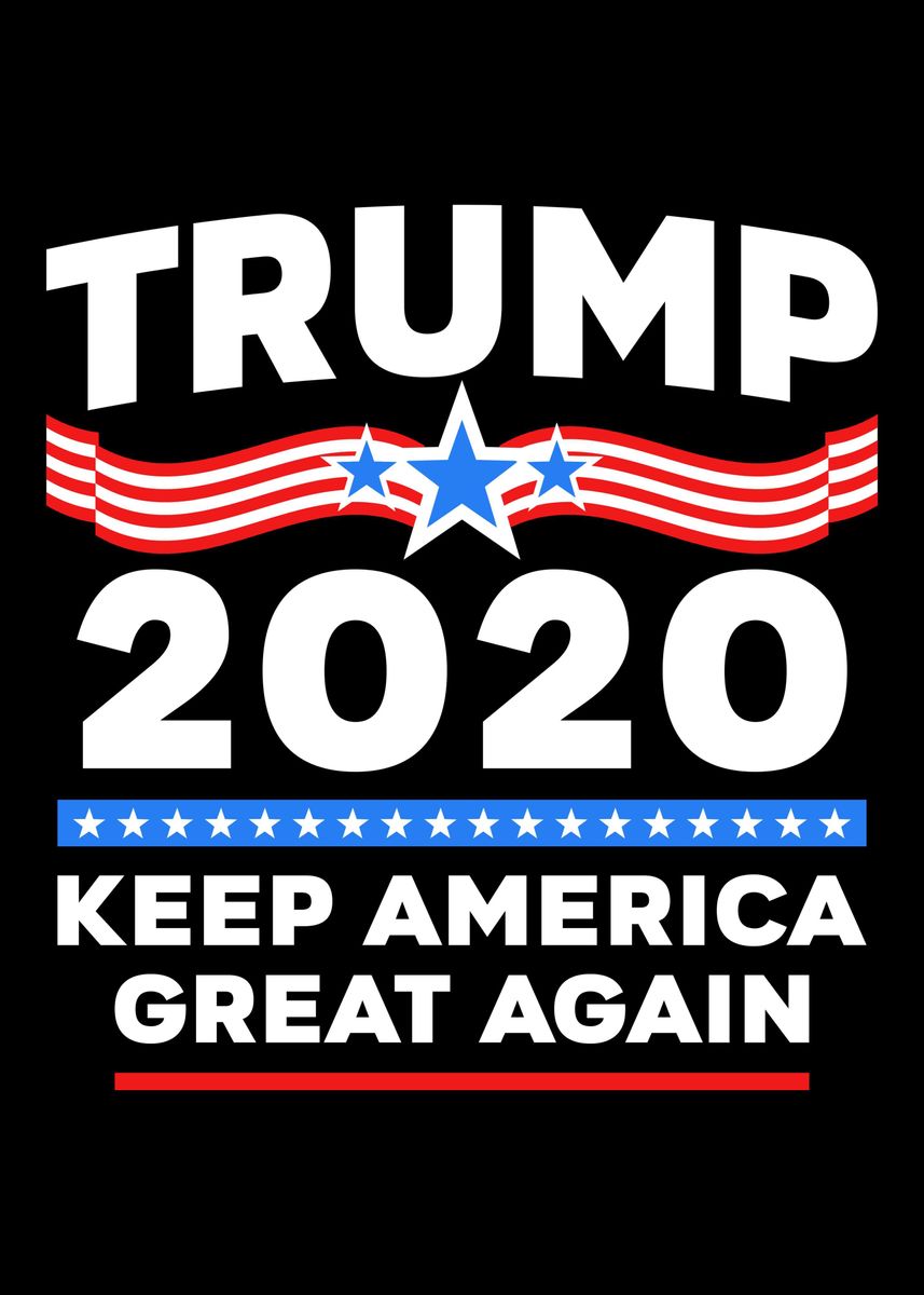 'Trump 2020' Poster, picture, metal print, paint by Cooldruck | Displate