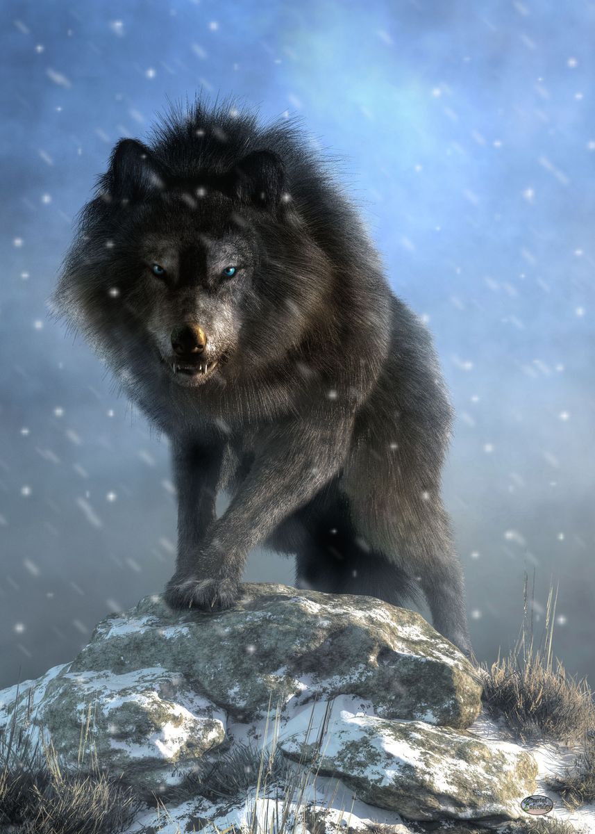 'Dire Wolf' Poster, picture, metal print, paint by Daniel Eskridge ...