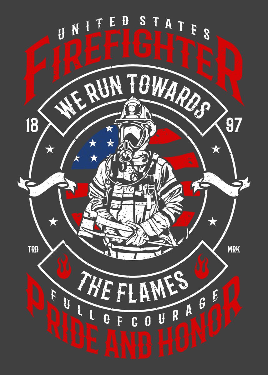 'Firefighter' Poster by thetshirtshop2020 | Displate