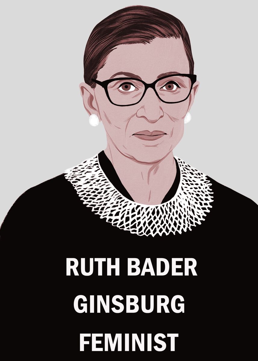 'Feminist Woman Ruth Bader ' Poster, picture, metal print, paint by Max ...