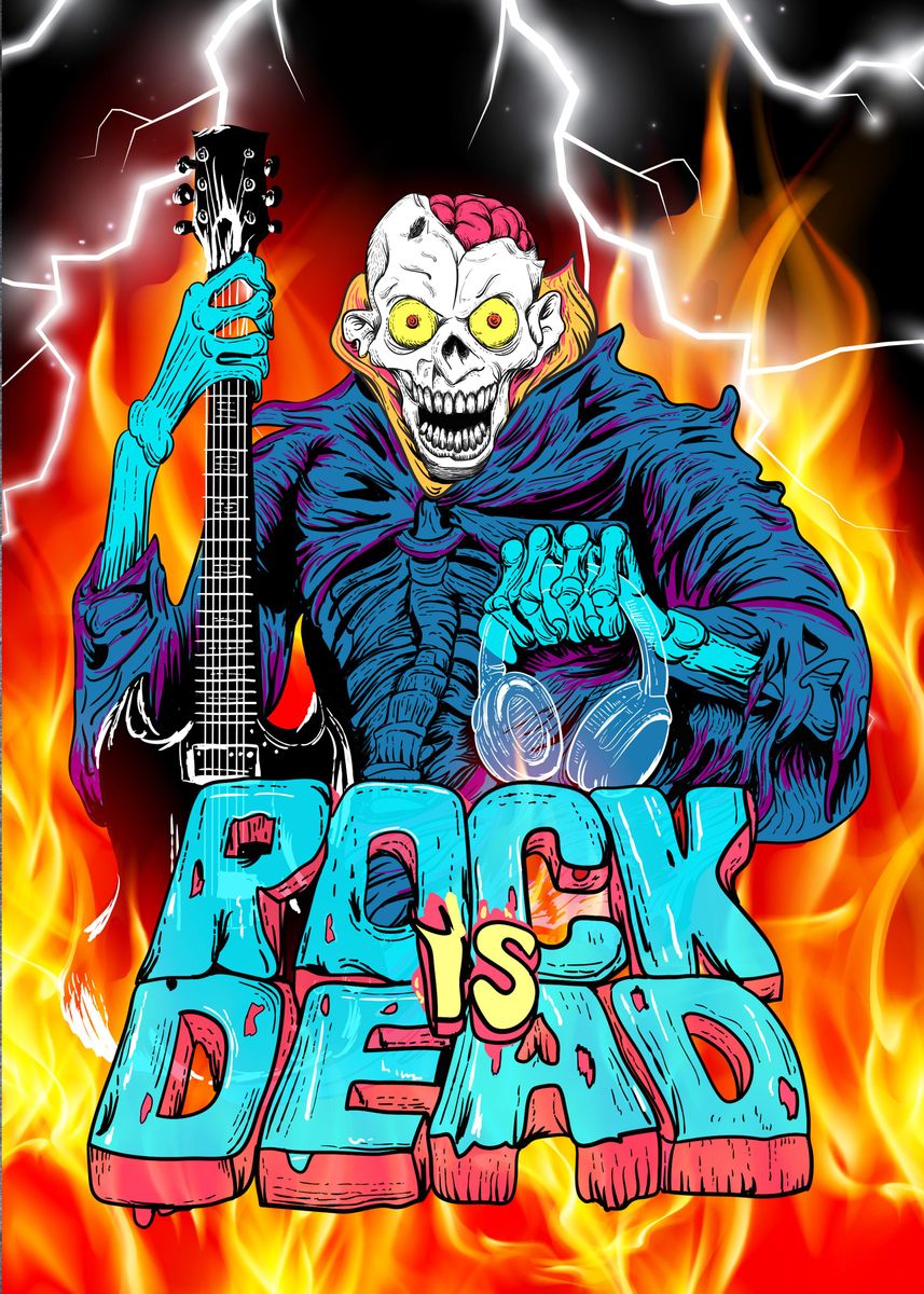 'rock' Poster by dam art | Displate